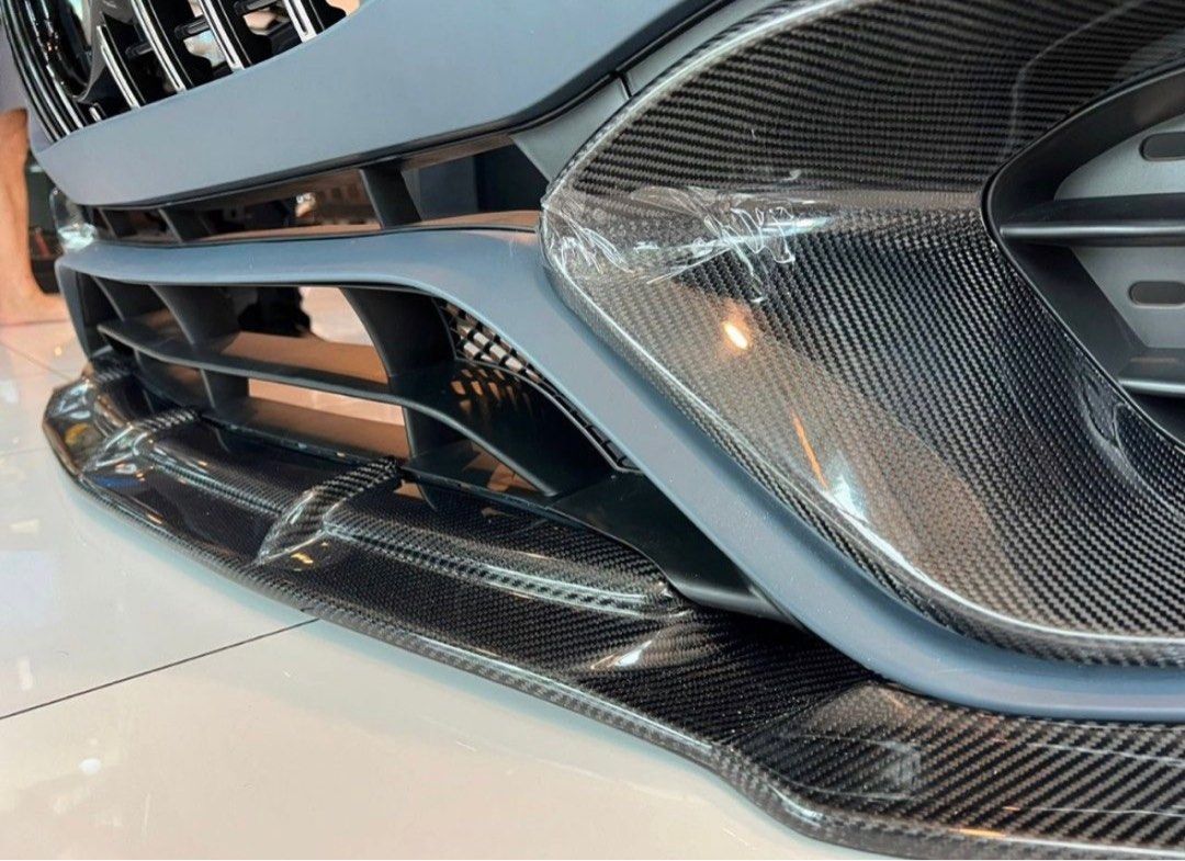 W118 CLA45 Carbon Fibre Front Lip, Side Lip, Spoiler for CLA AMG line ...