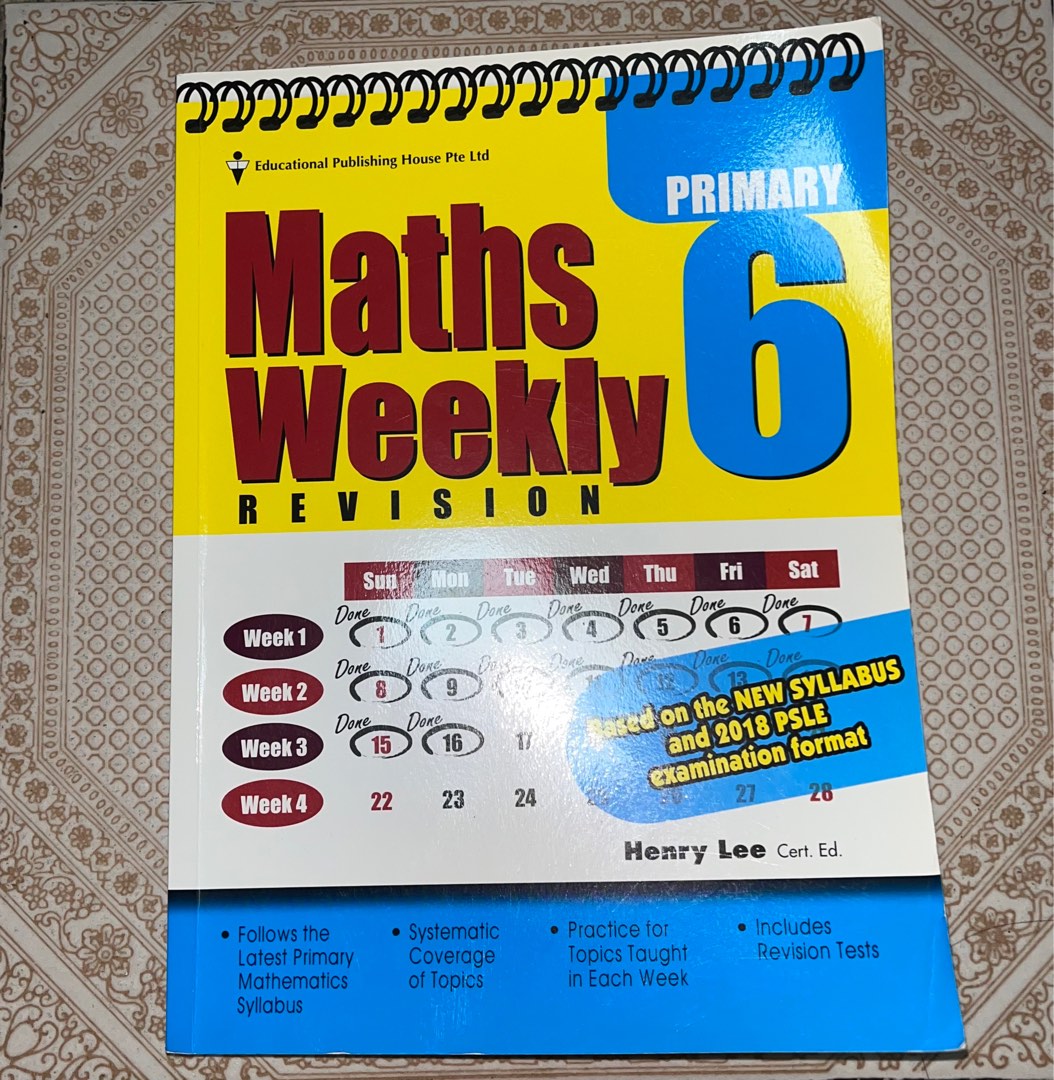 Weekly Math P6, Hobbies & Toys, Books & Magazines, Assessment Books on ...
