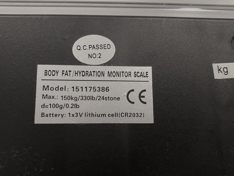 Weighing Scale & Body Fat/Hydration monitor scale, Health & Nutrition ...