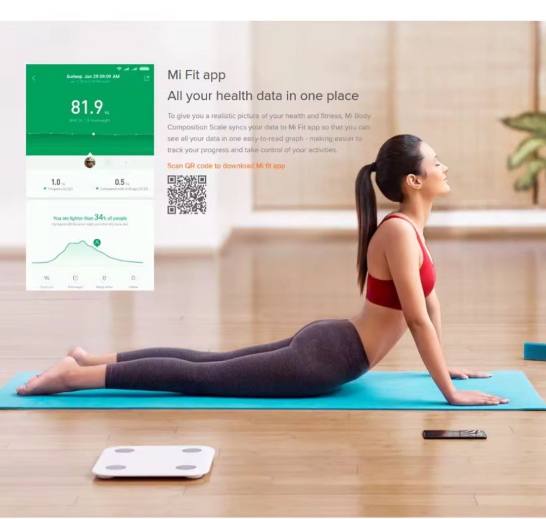 Xiaomi smart scale, Health & Nutrition, Health Monitors & Weighing Scales on Carousell