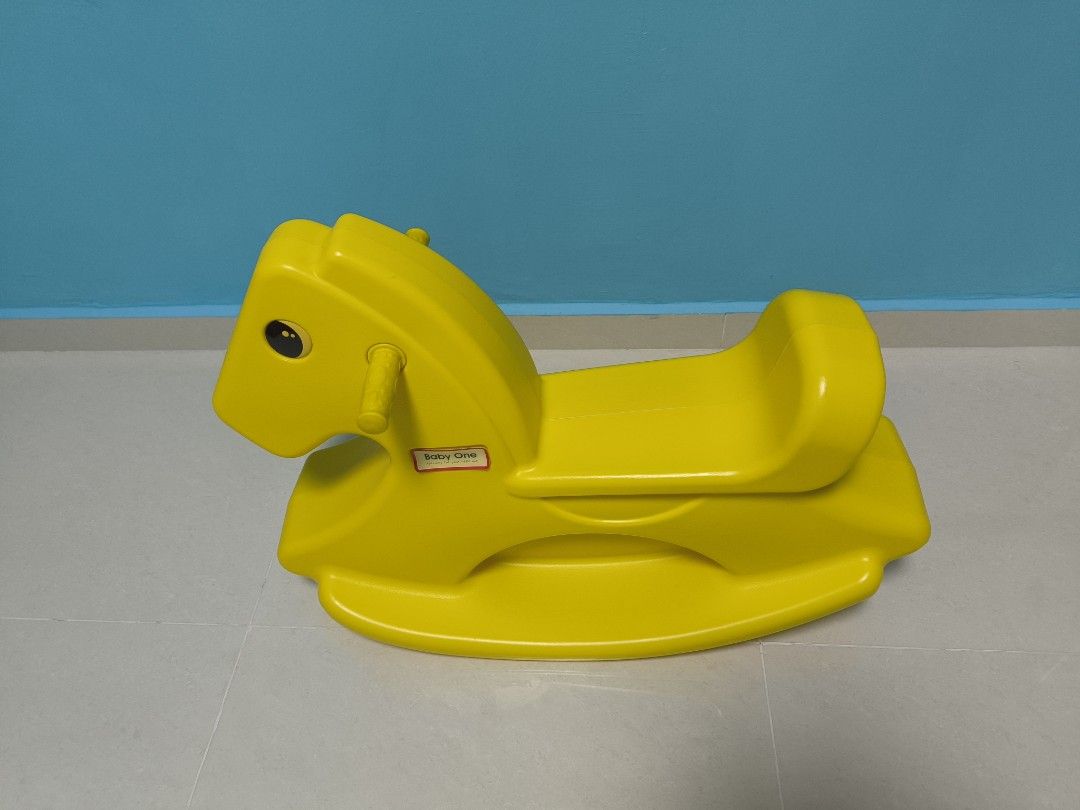 Yellow Rocking Horse, Babies & Kids, Infant Playtime on Carousell