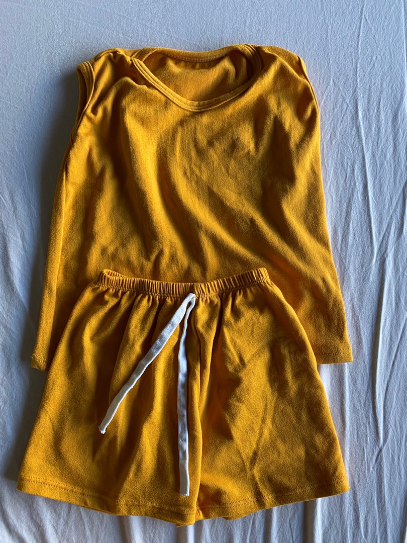 Yellow Sando Terno, Babies & Kids, Babies & Kids Fashion on Carousell