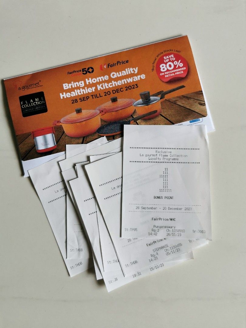 12 Bonus Points NTUC Loyalty Programme Exclusive La gourmet Flame ...