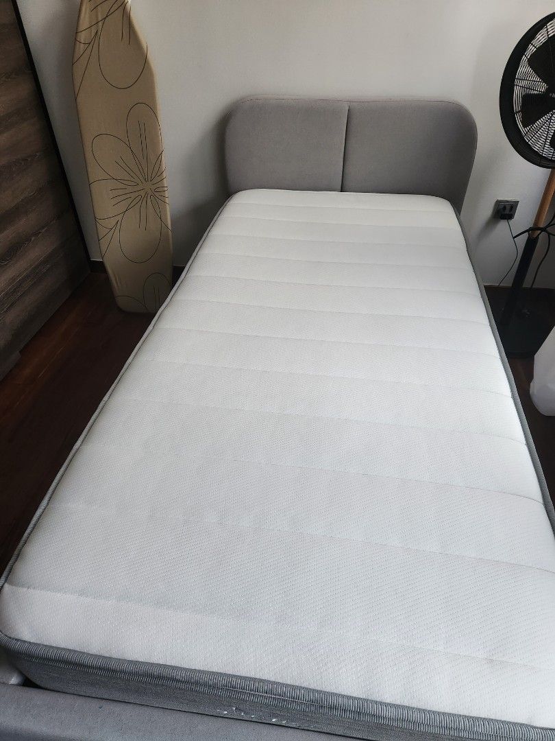 Relocating, hence selling. 1 year old pocket spring mattress with extra ...