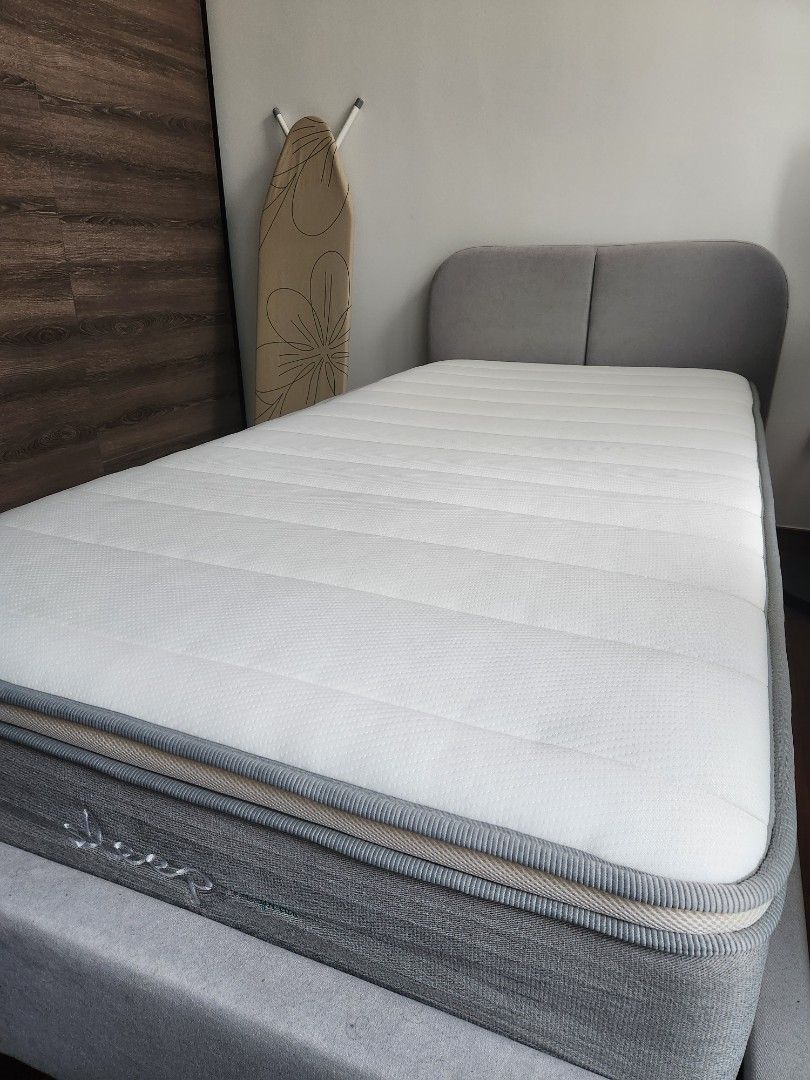 Relocating, hence selling. 1 year old pocket spring mattress with extra ...