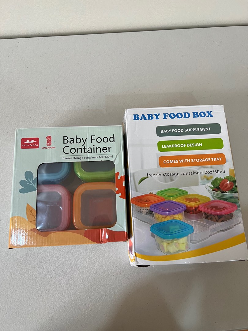 2 new boxes of food storage baby food snack box freezer proof ...