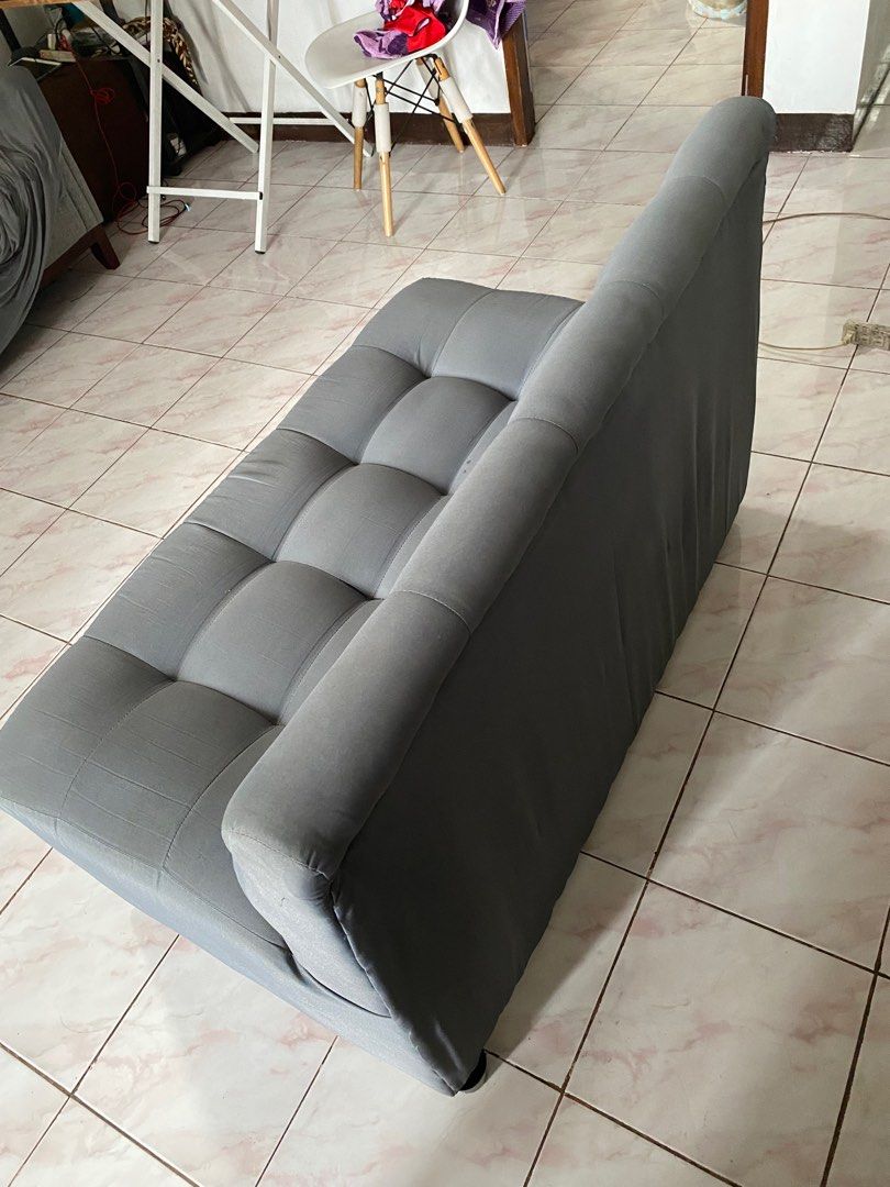 2-Seater Sofa (Grey, No Arm Rest), Furniture & Home Living, Furniture ...