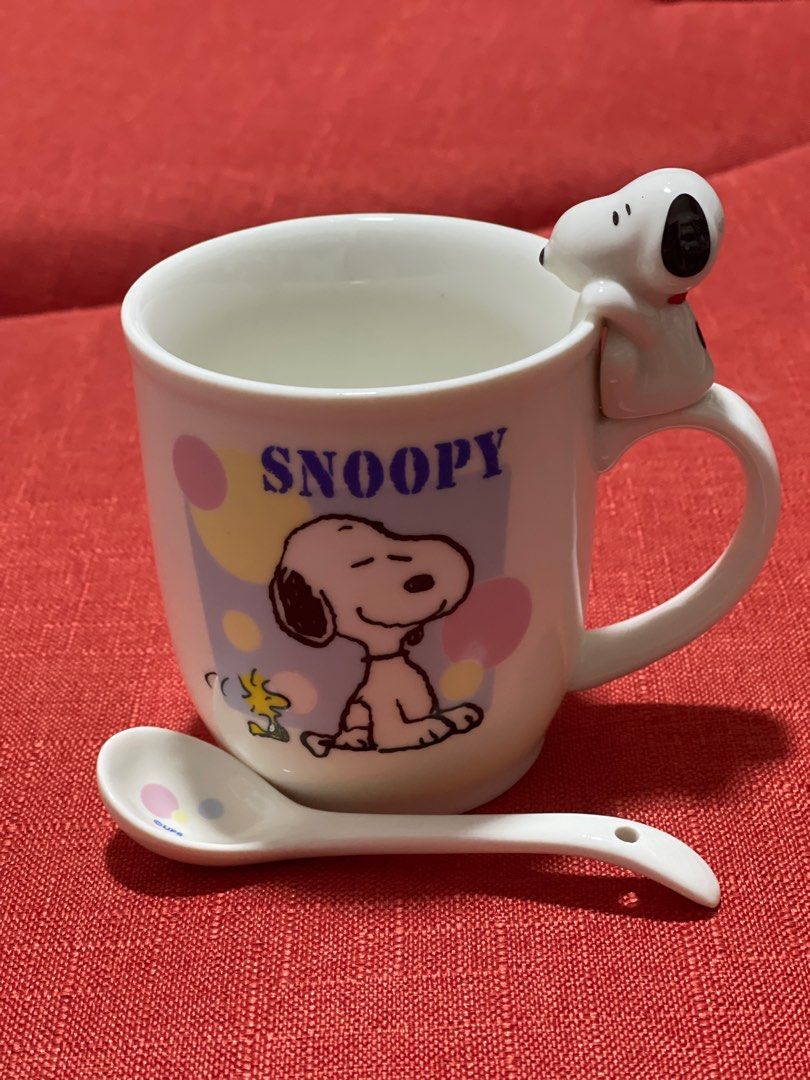 3D Snoopy Mugs with spoon, Furniture & Home Living, Kitchenware ...