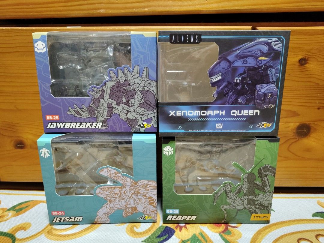 52toys beastbox megabox reaper, jetsam, jawbreaker, xenomorph queen ...