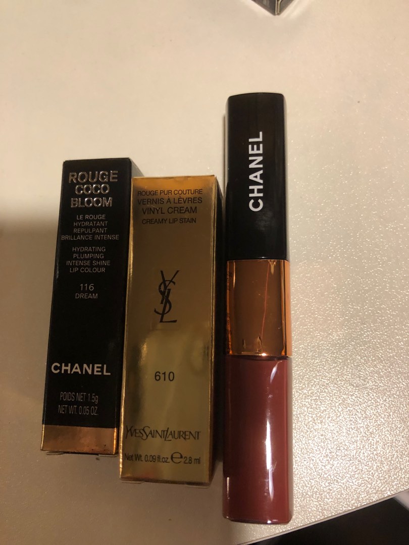 唇膏 ysl 610 chanel116 全新 Chanel 182試色, 美容＆個人護理, 健康及美容 - 皮膚護理, 化妝品 - Carousell