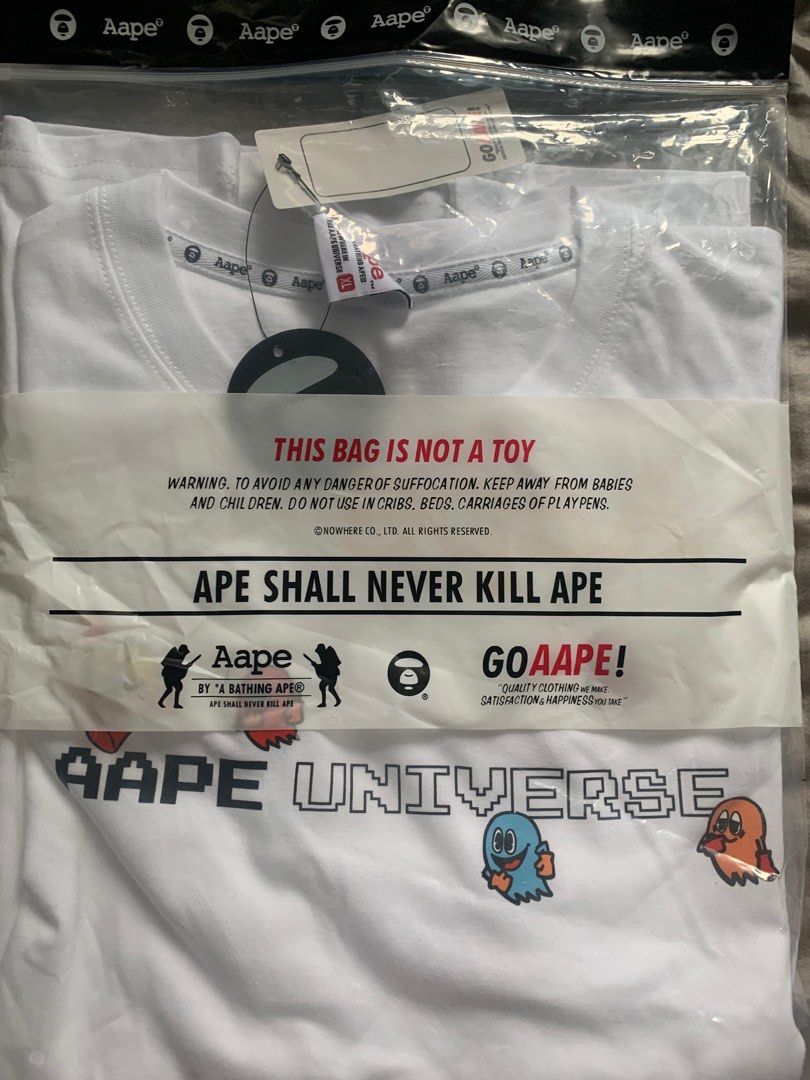 Aape x Pac-Man, Men's Fashion, Tops & Sets, Tshirts & Polo Shirts on Carousell
