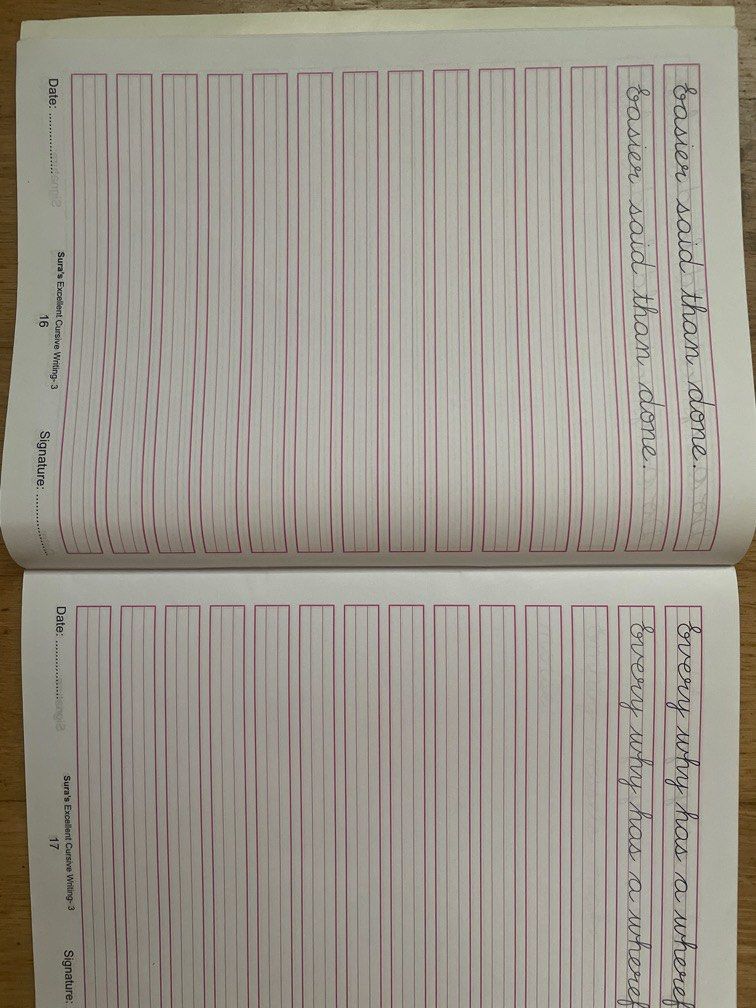 Activity book - cursive writing english, Hobbies & Toys, Books ...