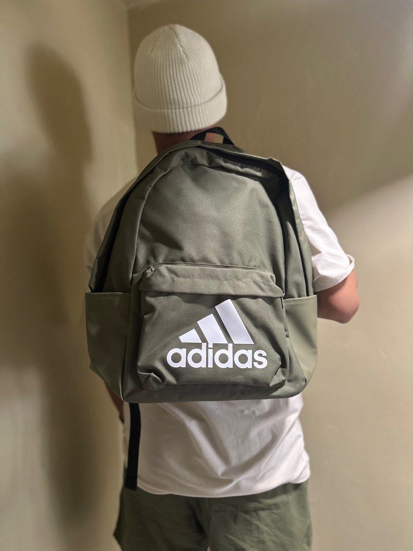 Adidas Army Green Backpack, Men's Fashion, Bags, Backpacks on Carousell