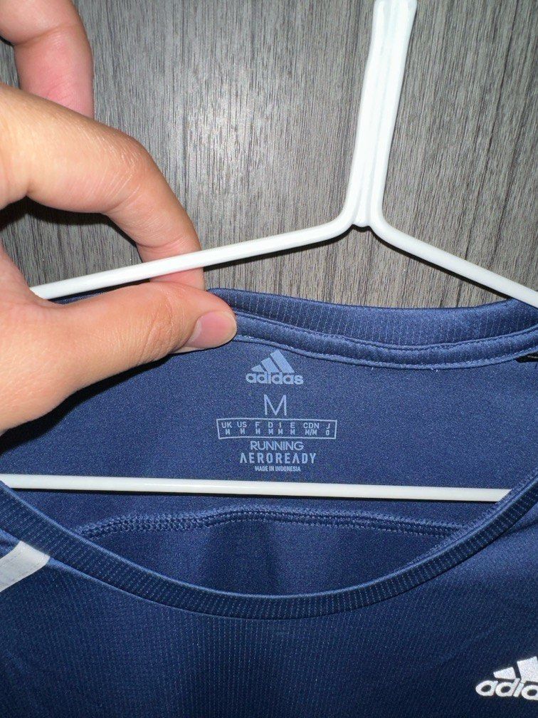 ADIDAS NAVY BLUE GYM TOP, Men's Fashion, Activewear on Carousell