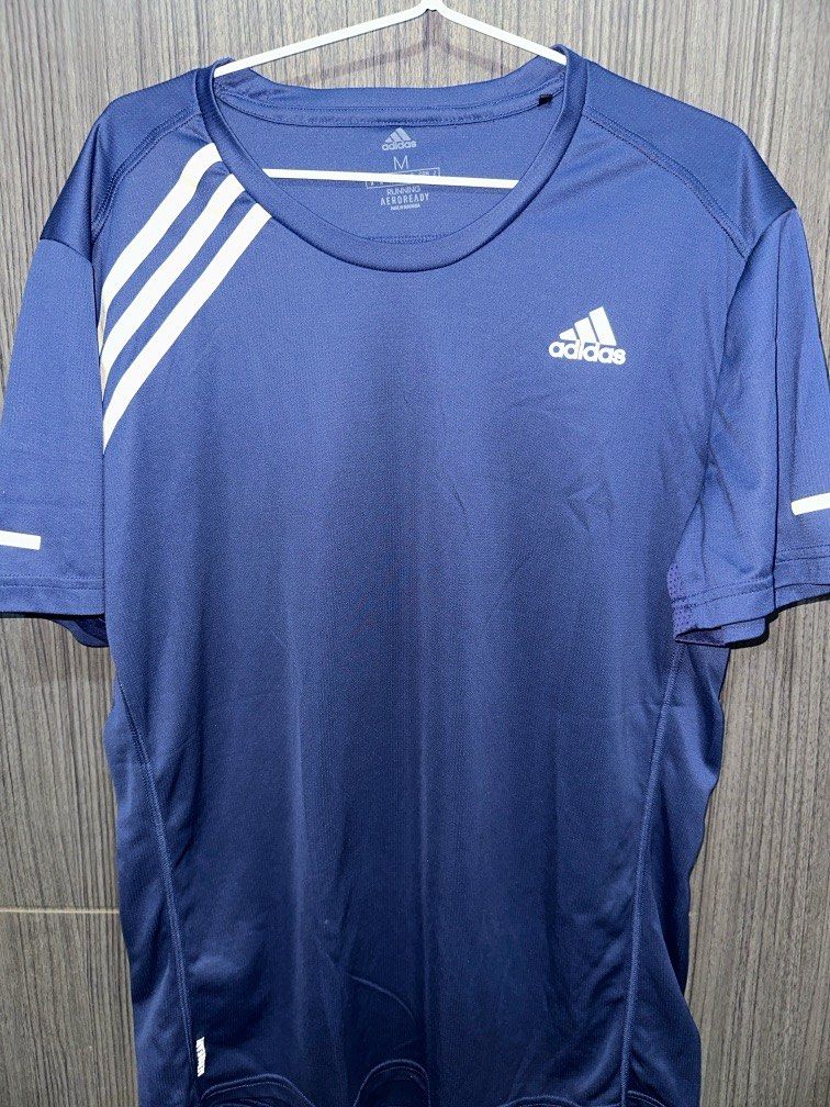ADIDAS NAVY BLUE GYM TOP, Men's Fashion, Activewear on Carousell