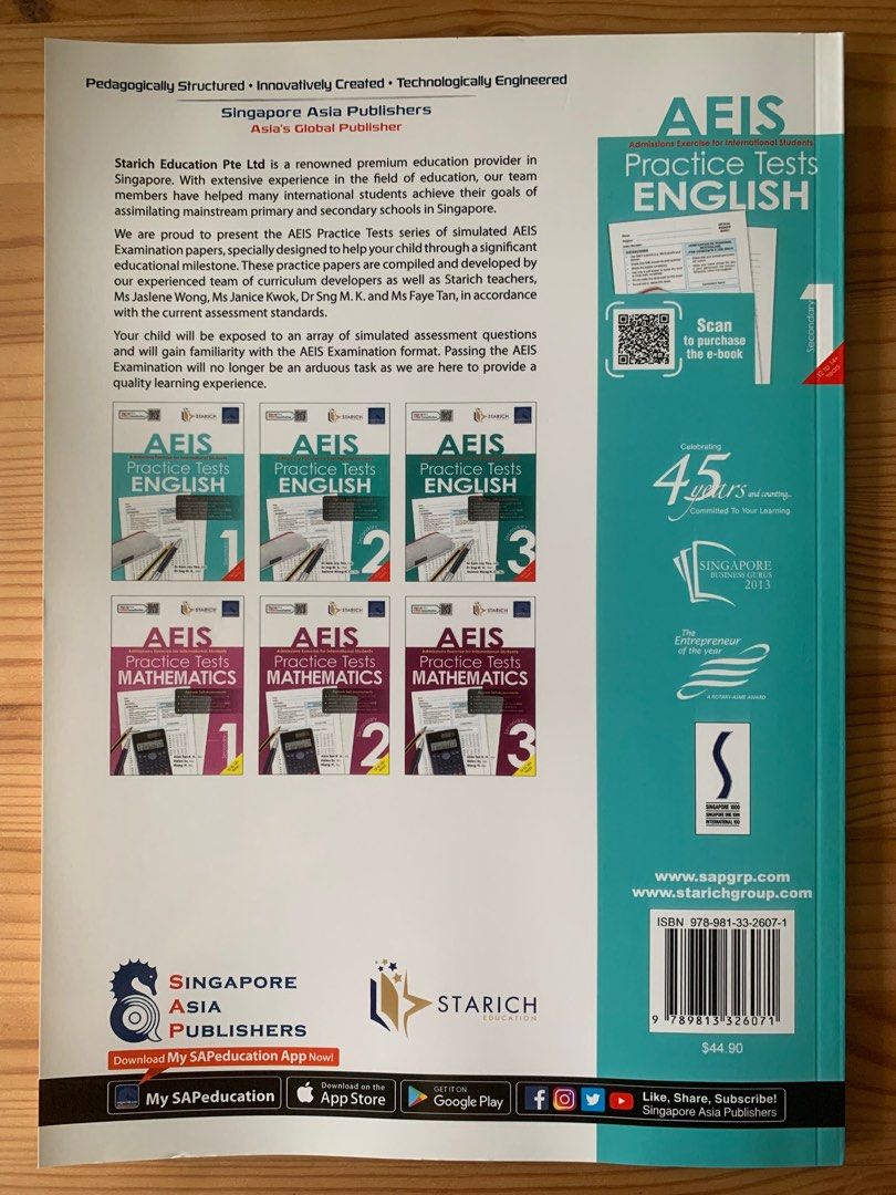 AEIS Practice Test English, Hobbies & Toys, Books & Magazines ...