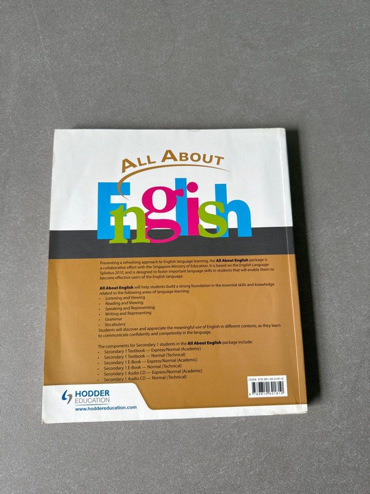All About English Textbook Secondary 1, Hobbies & Toys, Books ...