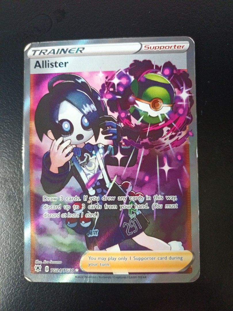 Allister Trainer Pokemon Card, Hobbies & Toys, Toys & Games on Carousell