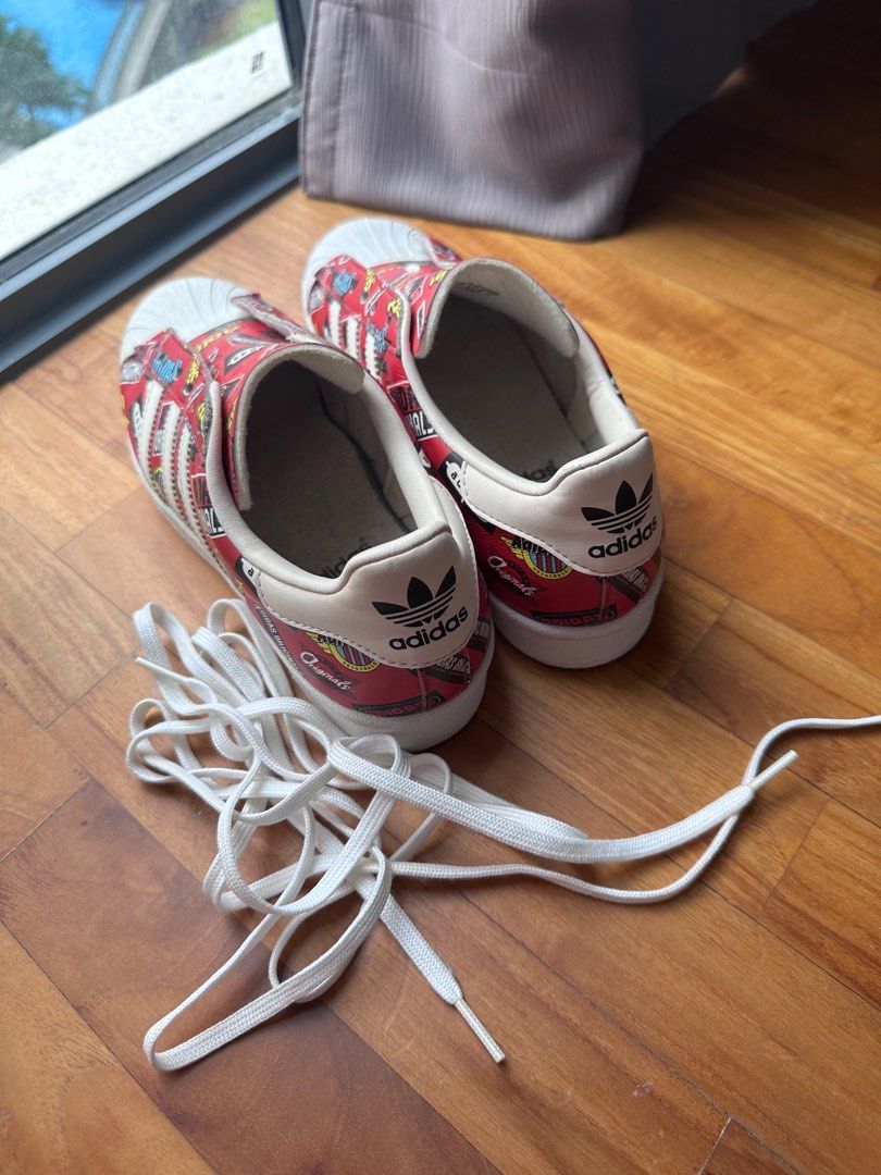 AUTHENTIC AND RARE ADIDAS NIGO SS 80S RED SNEAKERS, Women's Fashion ...