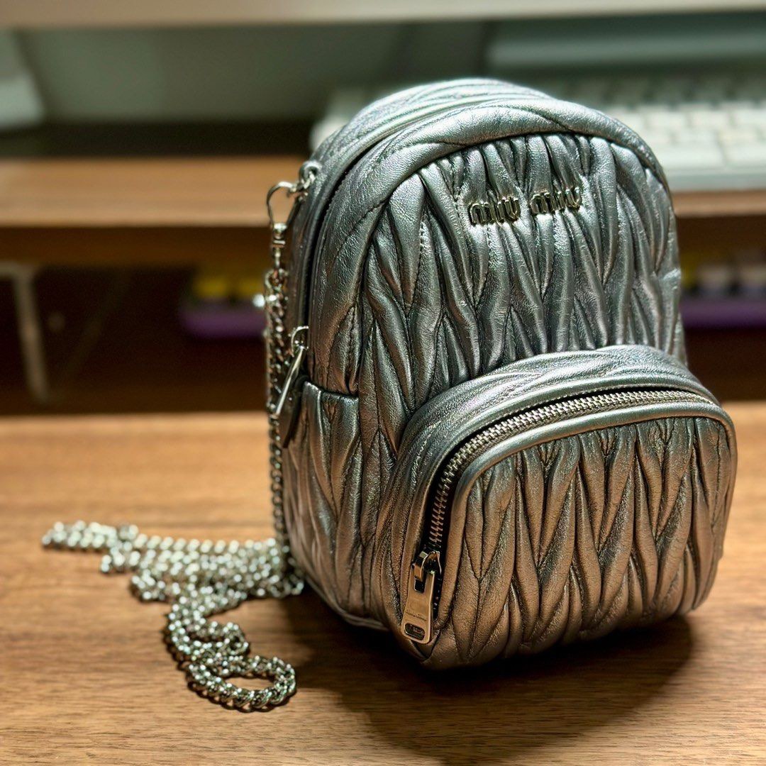 Authentic Miu Miu Mini Backpack, Luxury, Bags & Wallets on Carousell
