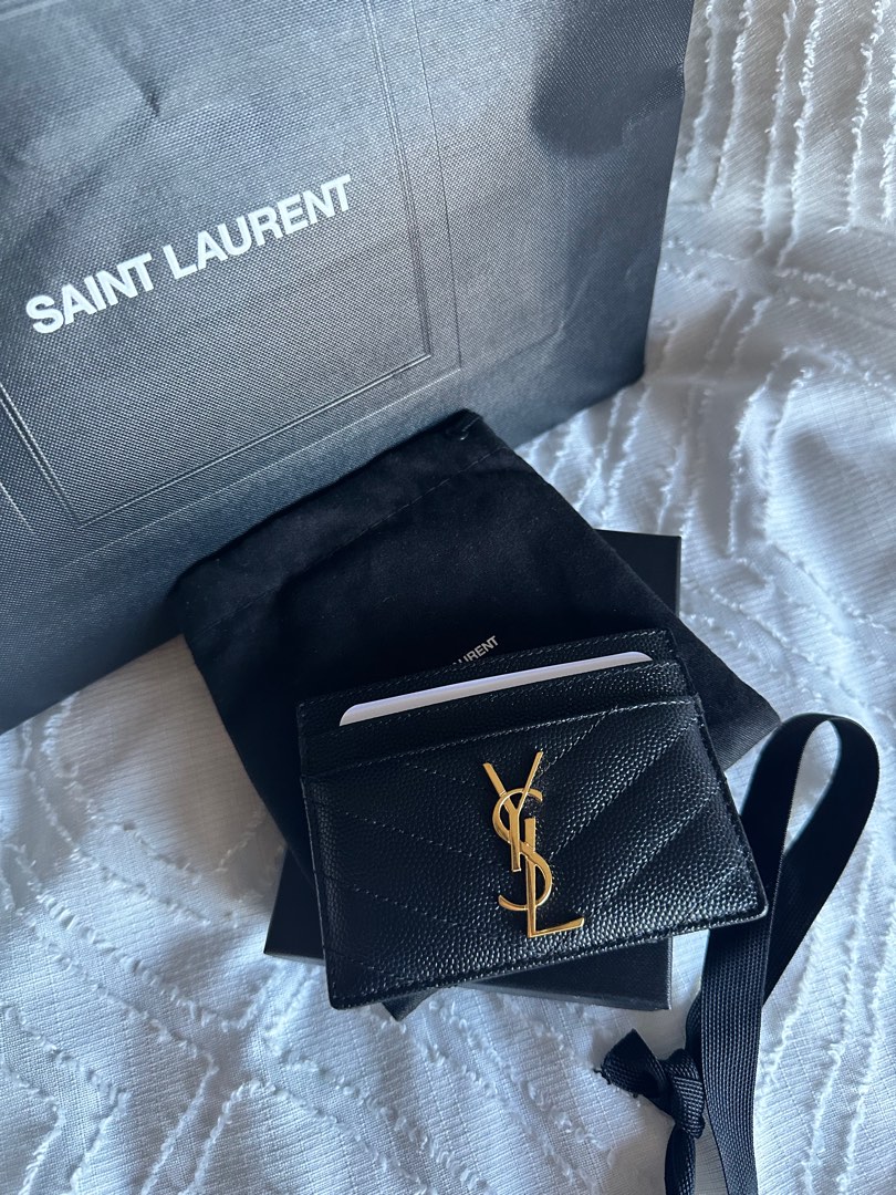 Authentic YSL Card Holder, Luxury, Bags & Wallets on Carousell