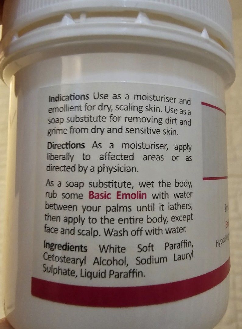 BASIC Emolin Emulsifying Ointment 100g, Beauty & Personal Care, Bath ...