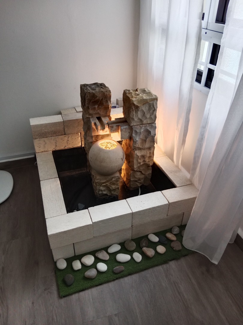 Beautiful Feng Shui Water Fall comes with lighting, Furniture & Home ...