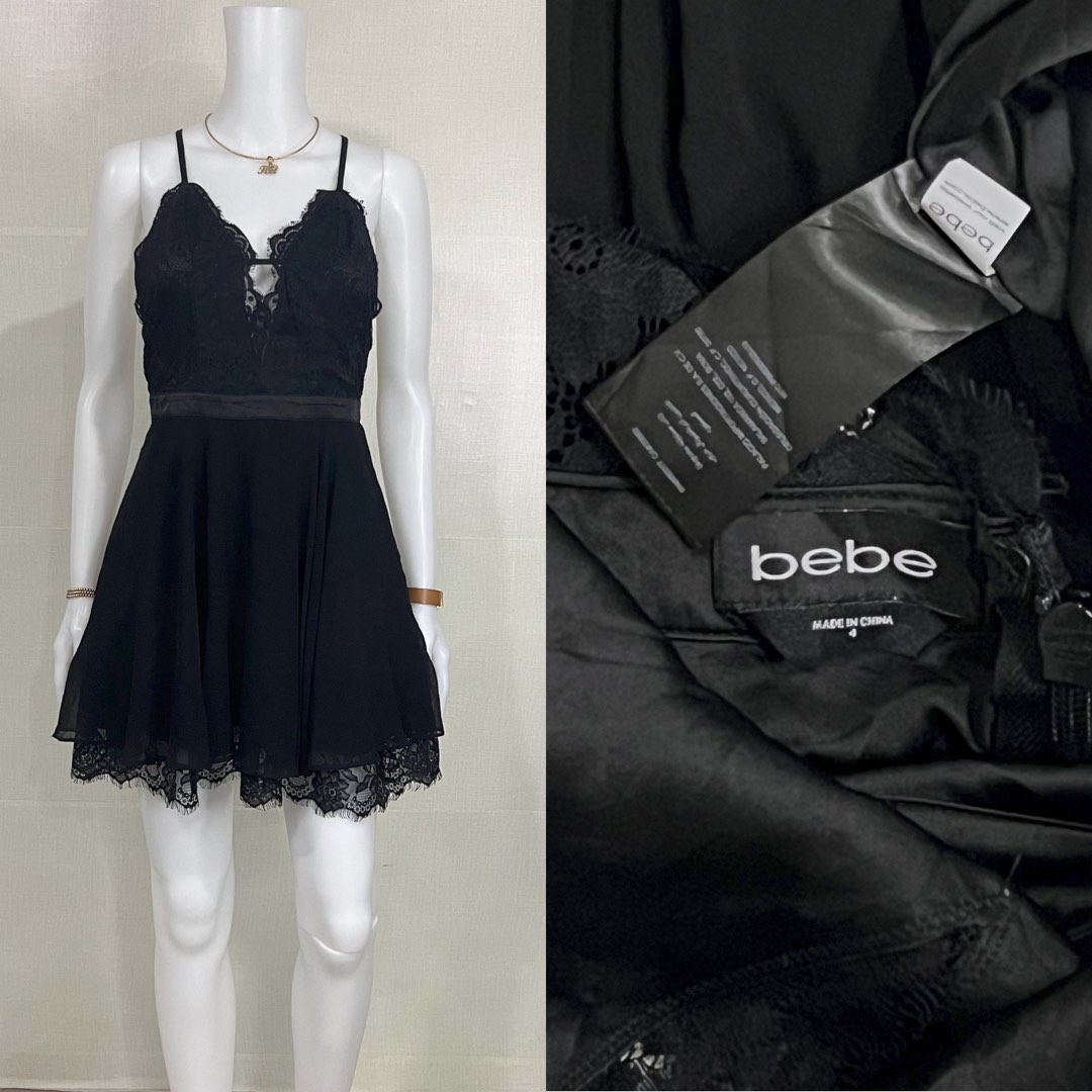 Bebe Cocktail Black Dress, Women's Fashion, Dresses & Sets, Evening ...