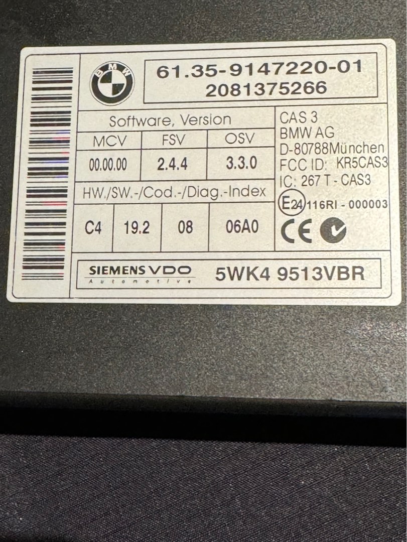 BMW CAS unit 61.35-9147220-01, Car Accessories, Electronics & Lights on ...