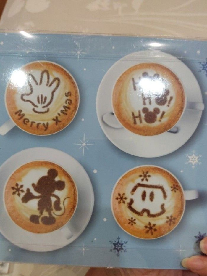 BNIB | Coffee Bean Mickey Mouse Latte Art Stencil, Furniture & Home ...