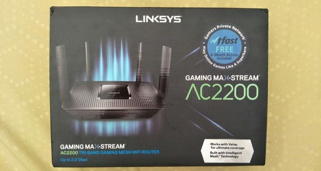 Brand New Unit Set LINKSYS Gaming Max-Stream AC2200 Tri-Band Gaming ...