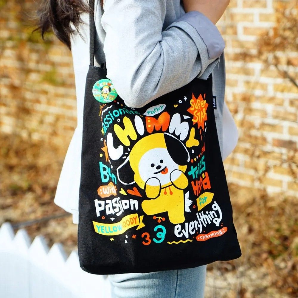 BT21 SHOOKY Black Two-way Strap Tote Bag, Hobbies & Toys, Memorabilia ...