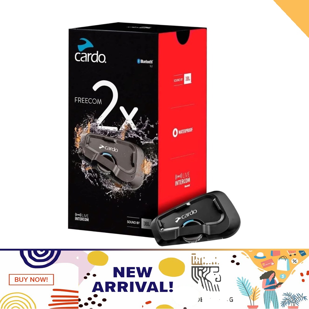 Cardo Systems FREECOM 2X Motorcycle 2-Way Bluetooth Communication ...