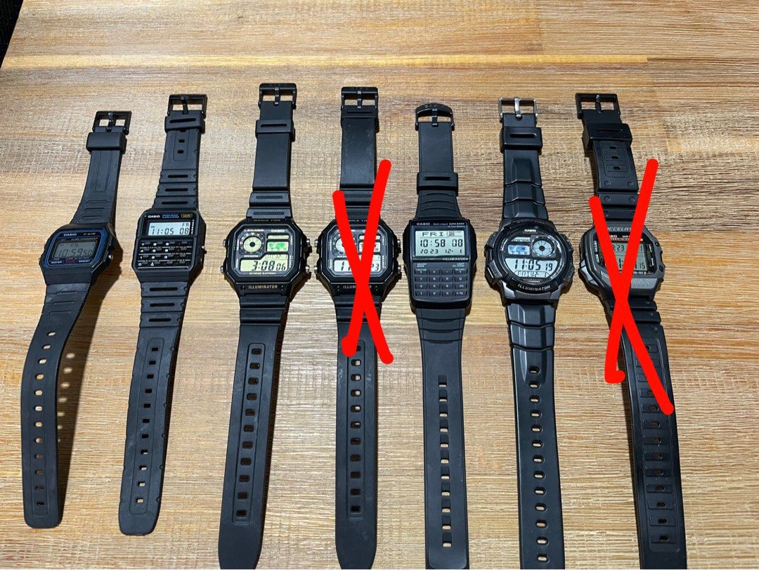 Casio EDC NS Watches F91W CA53W AE1200WH Casio Royale DBC32 AE1000W ...