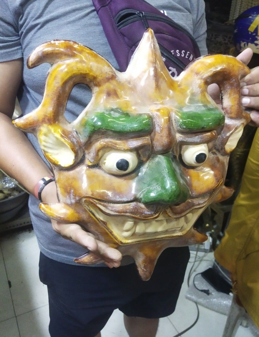 Ceramic glaze mahakala mask wall display, Hobbies & Toys, Memorabilia ...