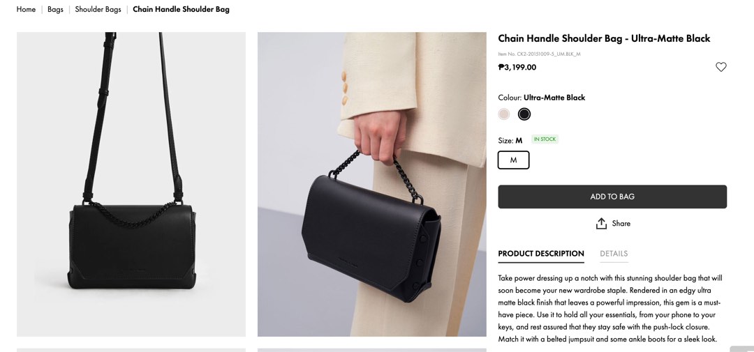 Charles and Keith Screw Motif Front Flap Bag in Black, Women's Fashion ...