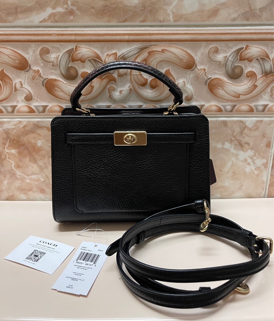 Coach Mini Lane Black, Luxury, Bags & Wallets on Carousell