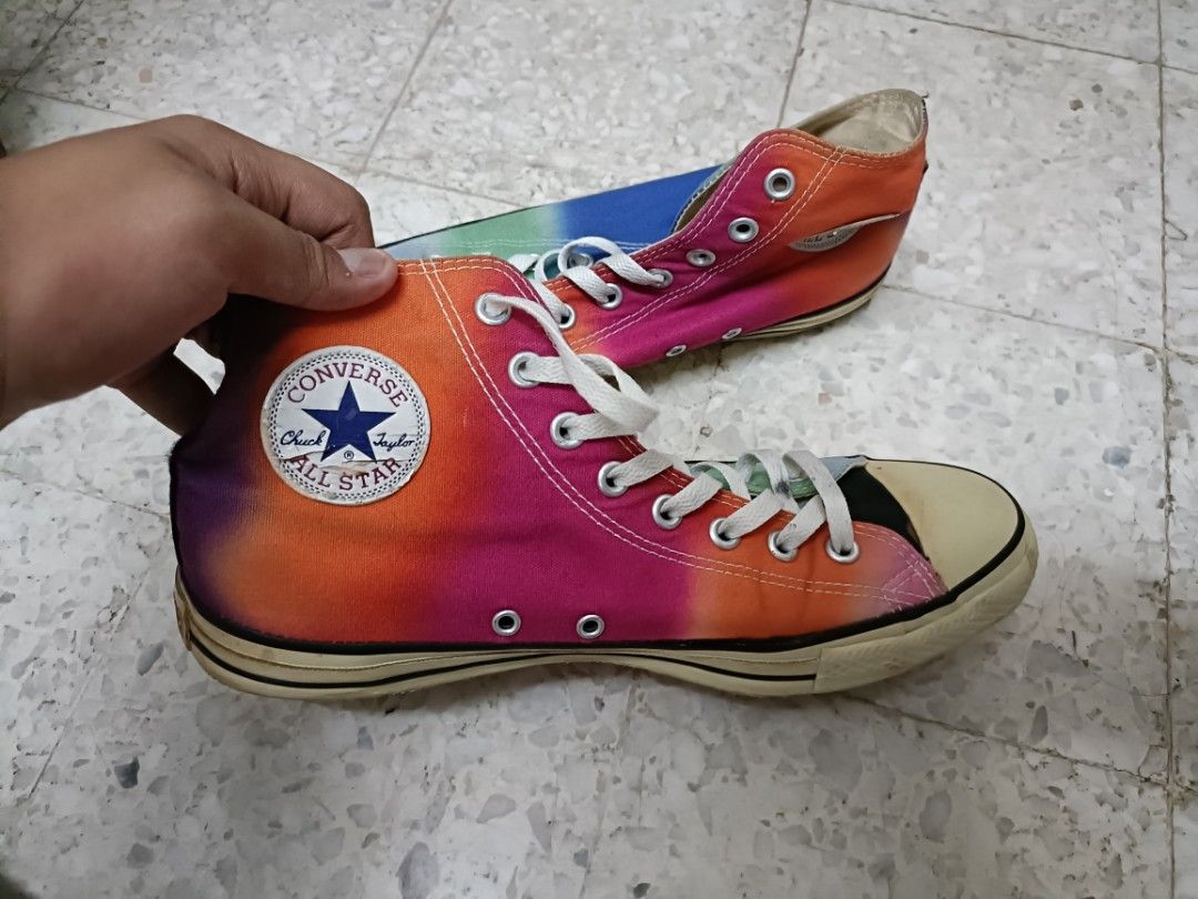 Converse rainbow shoe, Men's Fashion, Footwear, Sneakers on Carousell