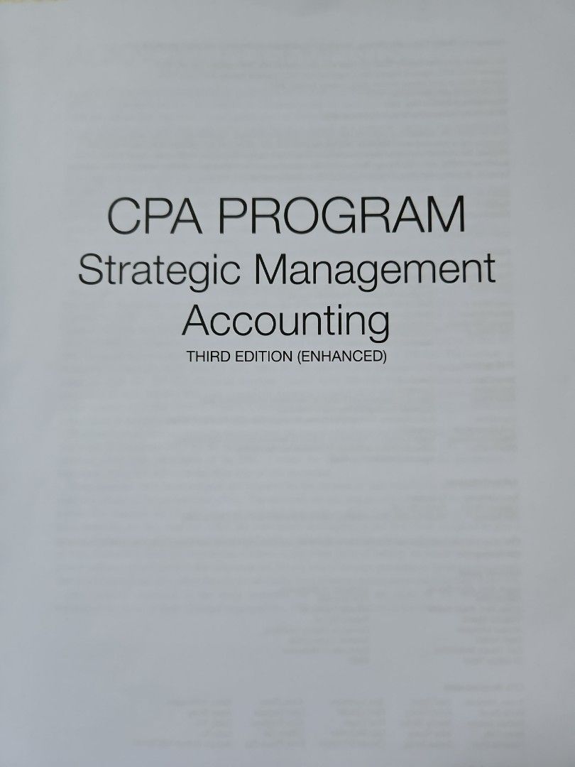 CPA Strategic Management Accounting, Hobbies & Toys, Books & Magazines ...