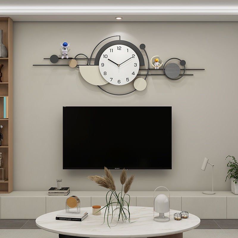 Creative Living Room Wall Clock Restaurant Horizontal Art Clock2023New ...