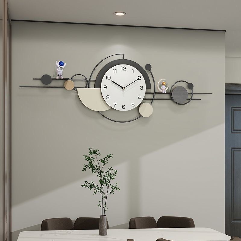 Creative Living Room Wall Clock Restaurant Horizontal Art Clock2023New ...