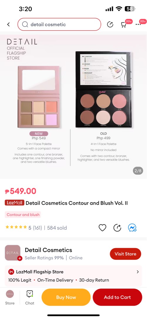 Detail Cosmetics Contour and Blush Vol. II, Beauty & Personal Care ...