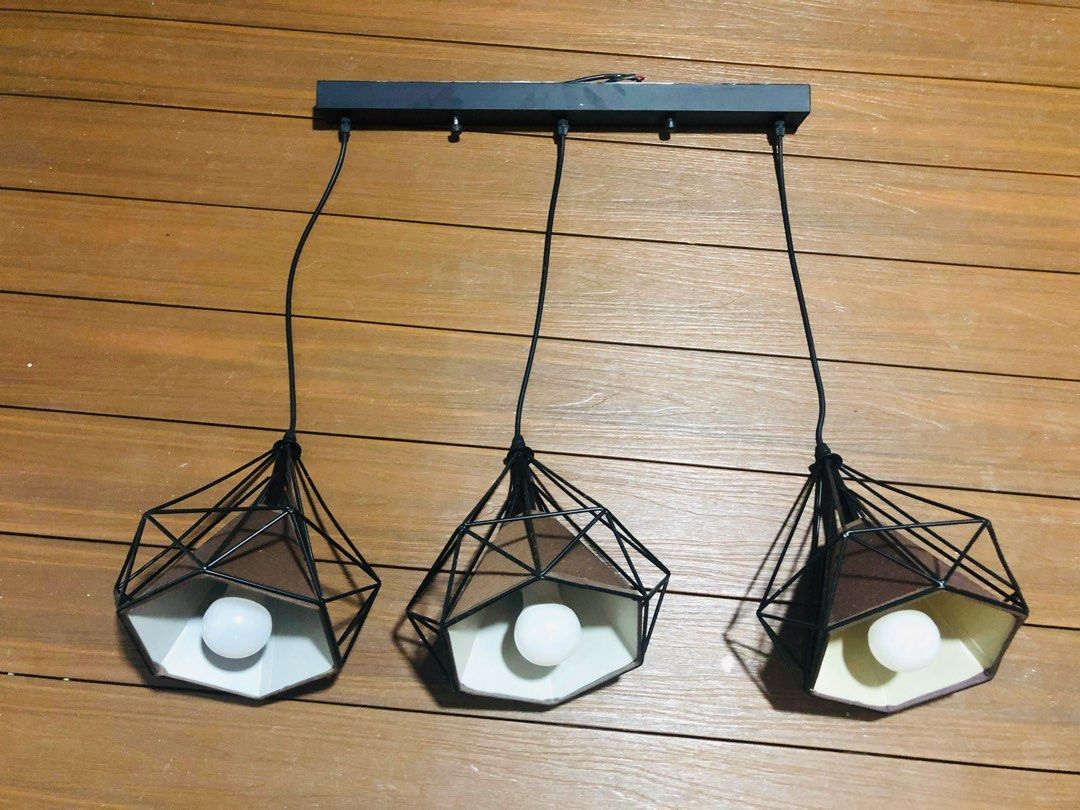 Diamond Shape Hanging lights, Furniture & Home Living, Lighting & Fans ...