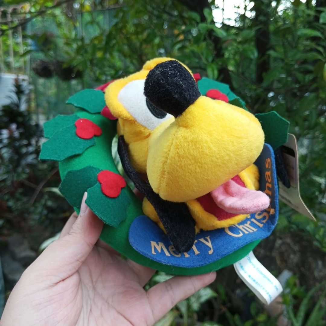 DISNEY Pluto Christmas Plush Toy, Hobbies & Toys, Toys & Games on Carousell