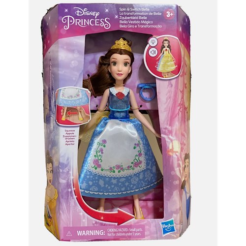 Disney Princess Spin and Switch Belle, Quick Change Fashion Doll ...