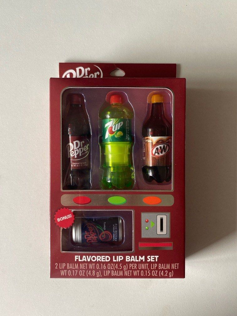 Dr. Pepper Lip Balm Set, Beauty & Personal Care, Face, Makeup on Carousell