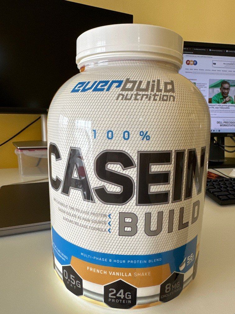 Everbuild Nutrition 100% CASEIN protein 1.6kg French Vanilla multi ...