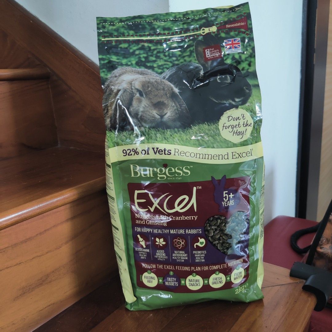 Free expired Burgess rabbit pellets., Pet Supplies, Pet Food on Carousell