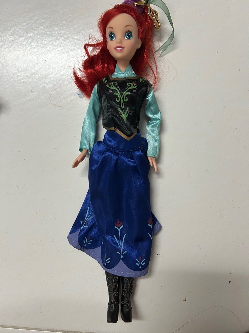 Frozen 2 barbie, ariel in anna's clothes barbie, barbie, olaf and ...