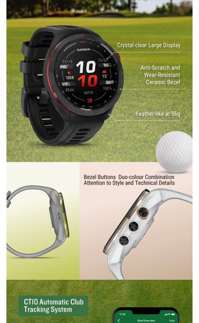 Garmin S70 47mm Approach Golf series, Mobile Phones & Gadgets ...